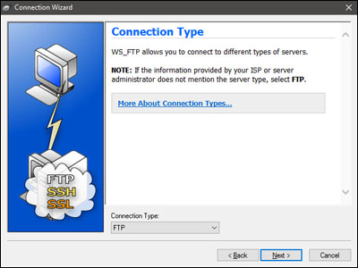 How to connect with FTP using WS_FTP Pro